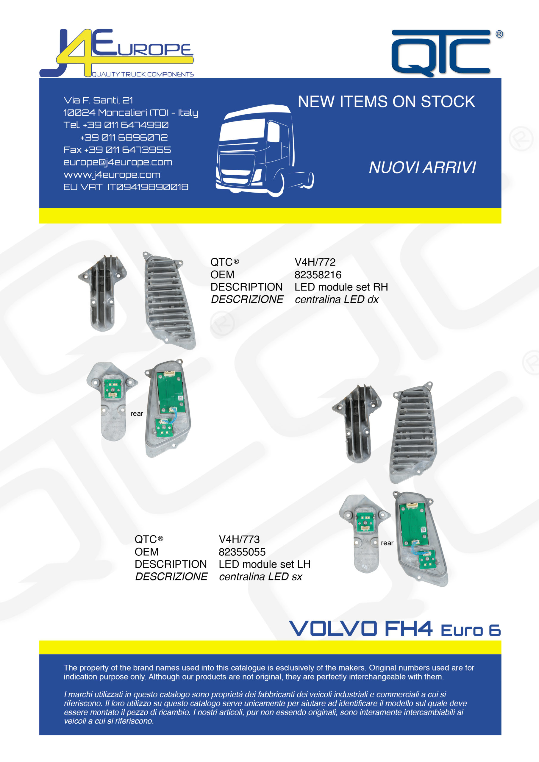 Nuovo articolo VOLVO V4H/772 V4H/773 | j4Europe